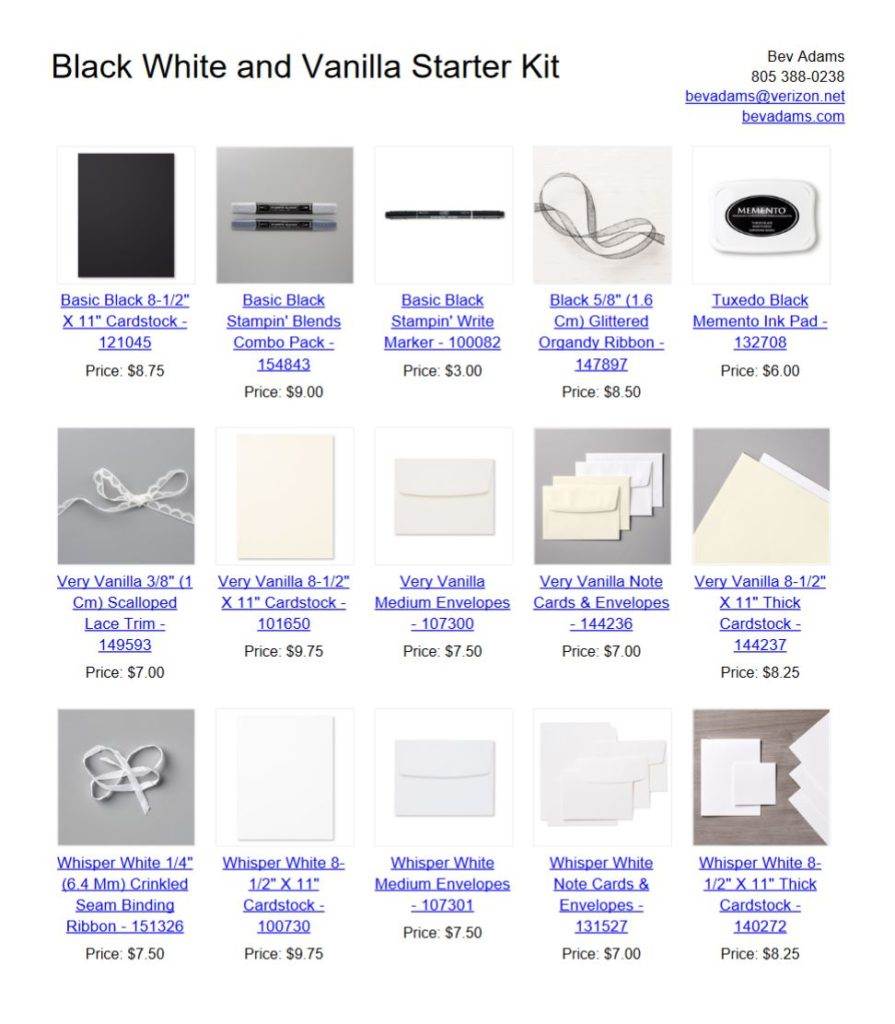 Starter Kit Tips and Suggestions | Bev Adams, Independent Stampin' Up ...